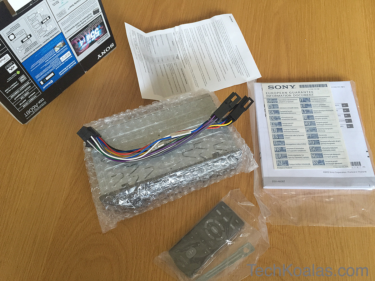 Unboxing the Sony in-car digital media player DSX-A60BT - TechKoala.com